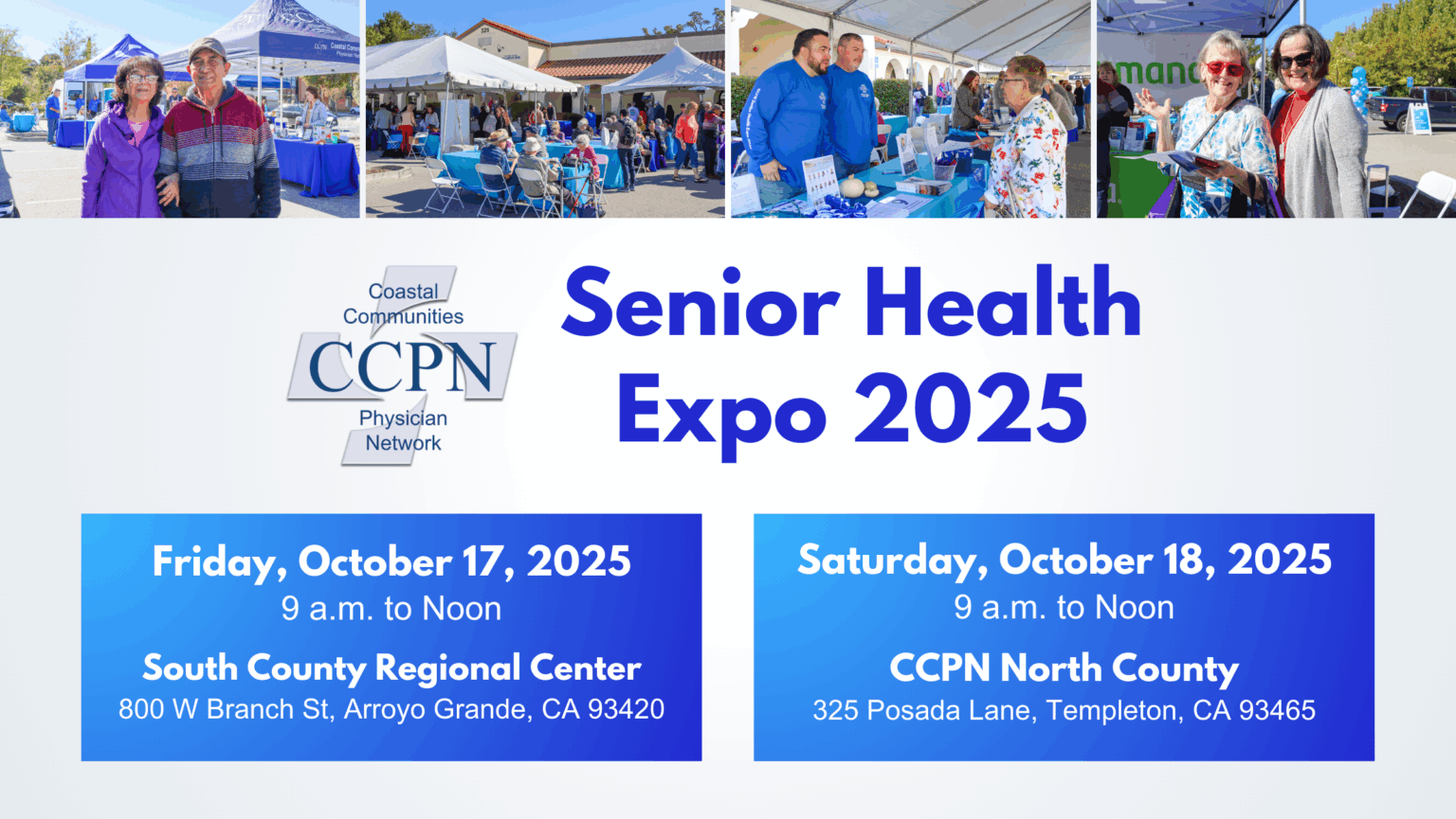 CCPN Senior Health Expos 2025 - Arroyo Grande and Templeton | Coastal ...